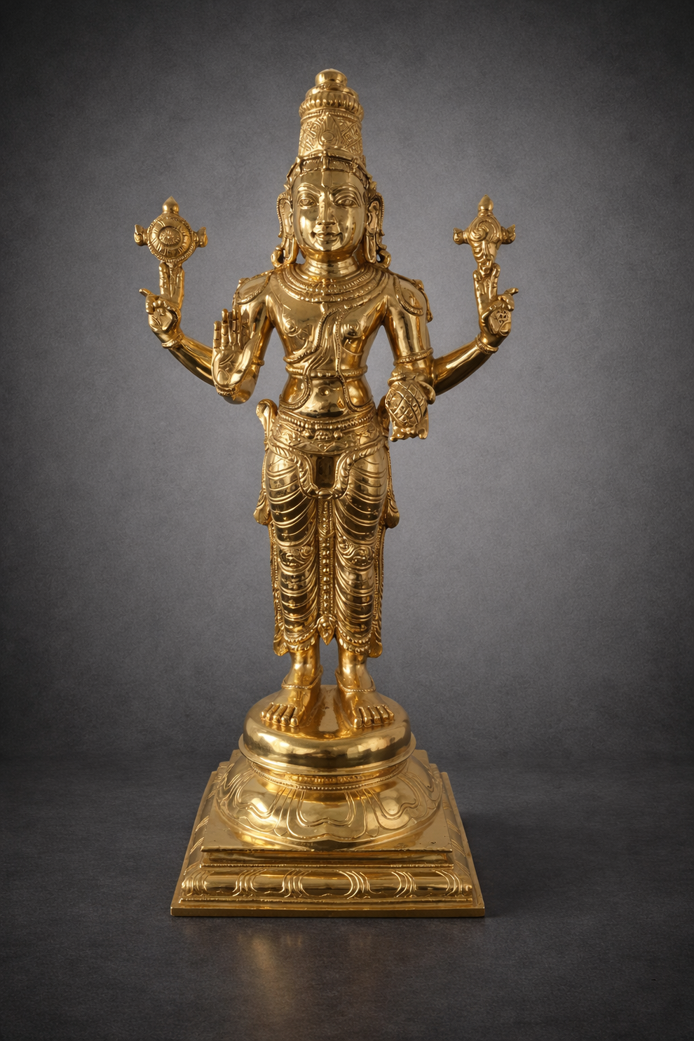 Dhanvantri 20-Inch Panchaloha Statue - Shree Ma Sculptures