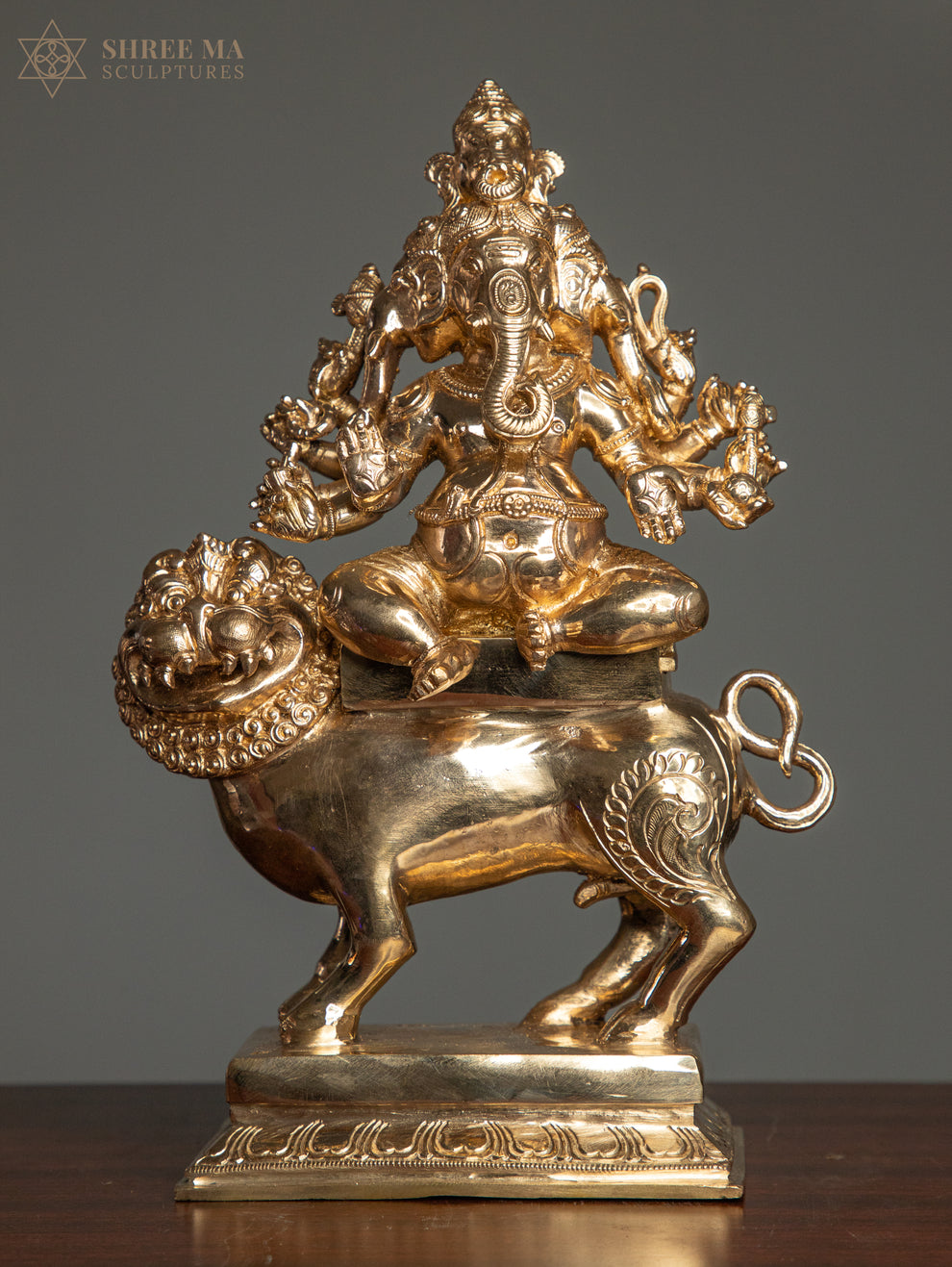 Heramba Ganapati 12-Inch Bronze Handmade Panchaloha Sculpture - Shree ...
