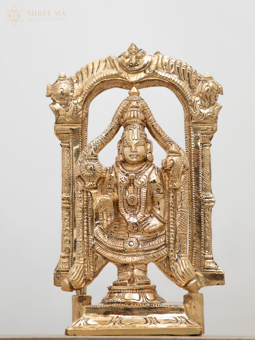 Balaji 7-Inch Idol | Bronze Panchaloha Statue - Shree Ma Sculptures