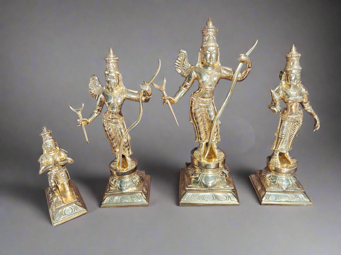 Ram Darbar set 12" | Panchaloha Bronze statue - Shree Ma Sculptures